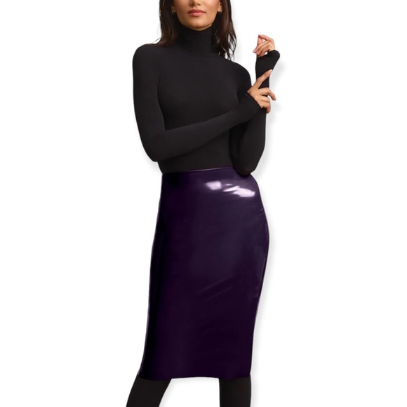 Commando | Skirts | Commando Faux Patent Leather Midi Skirt In Color ...